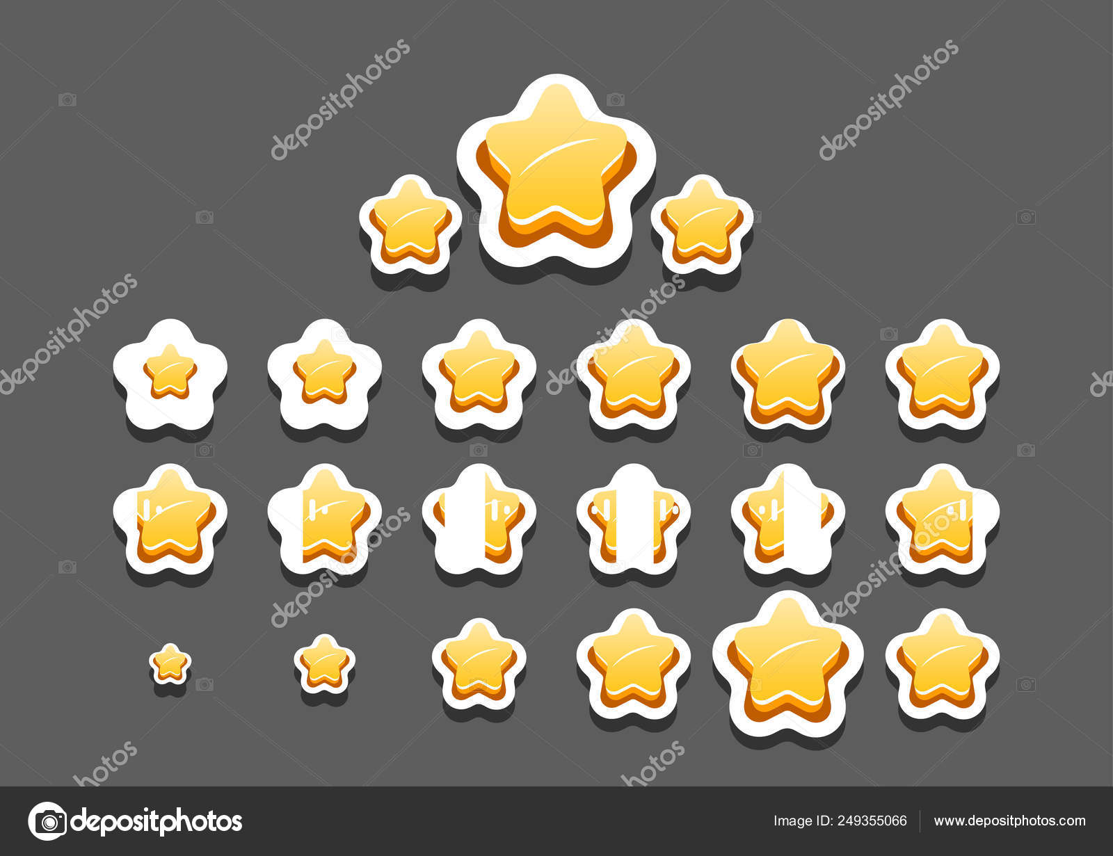 Animated Stars Video Game Stock Vector Image by ©yurakr #249355066