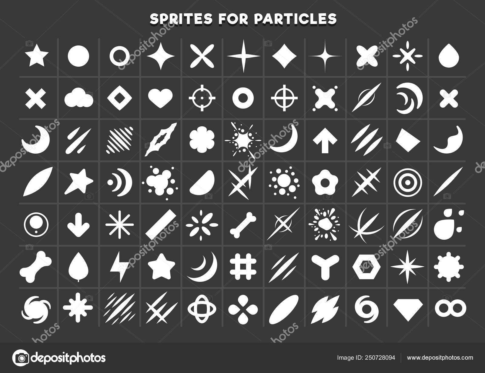 Sprites Particles Creating Games Set Stock Vector Image by ©yurakr ...