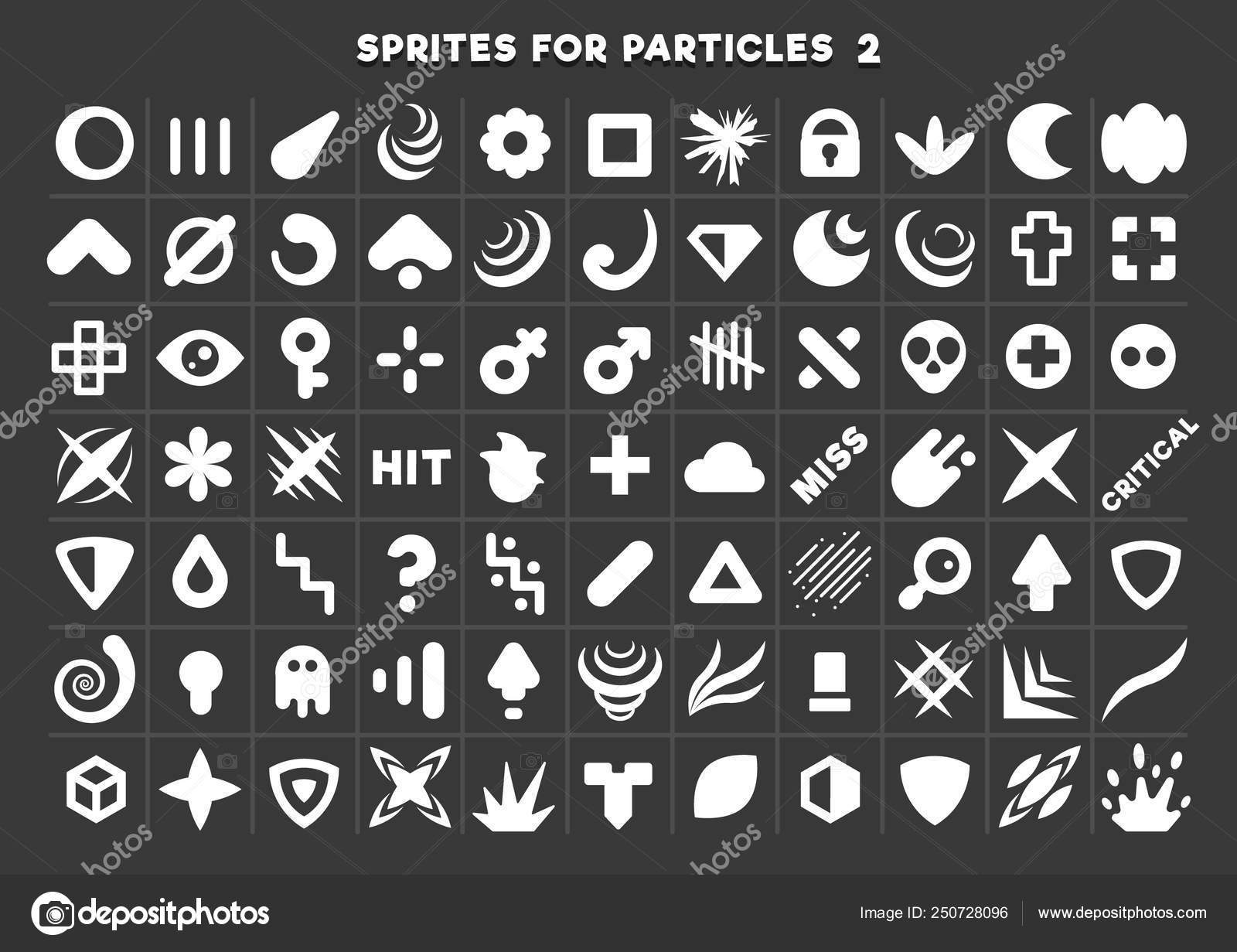 Sprites Particles Creating Games Set Stock Vector Image by ©yurakr ...