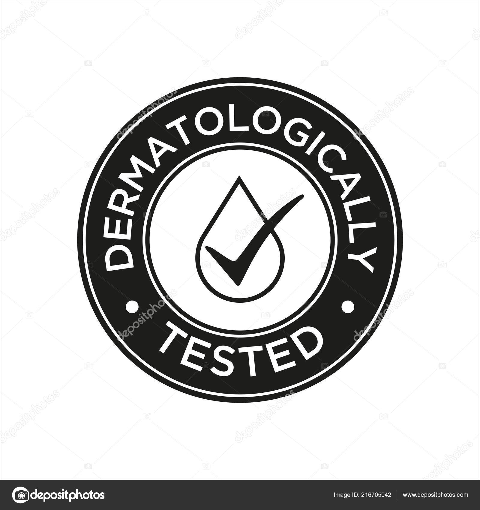 Dermatologically Tested Icon Vector Illustration Stock Vector by ...