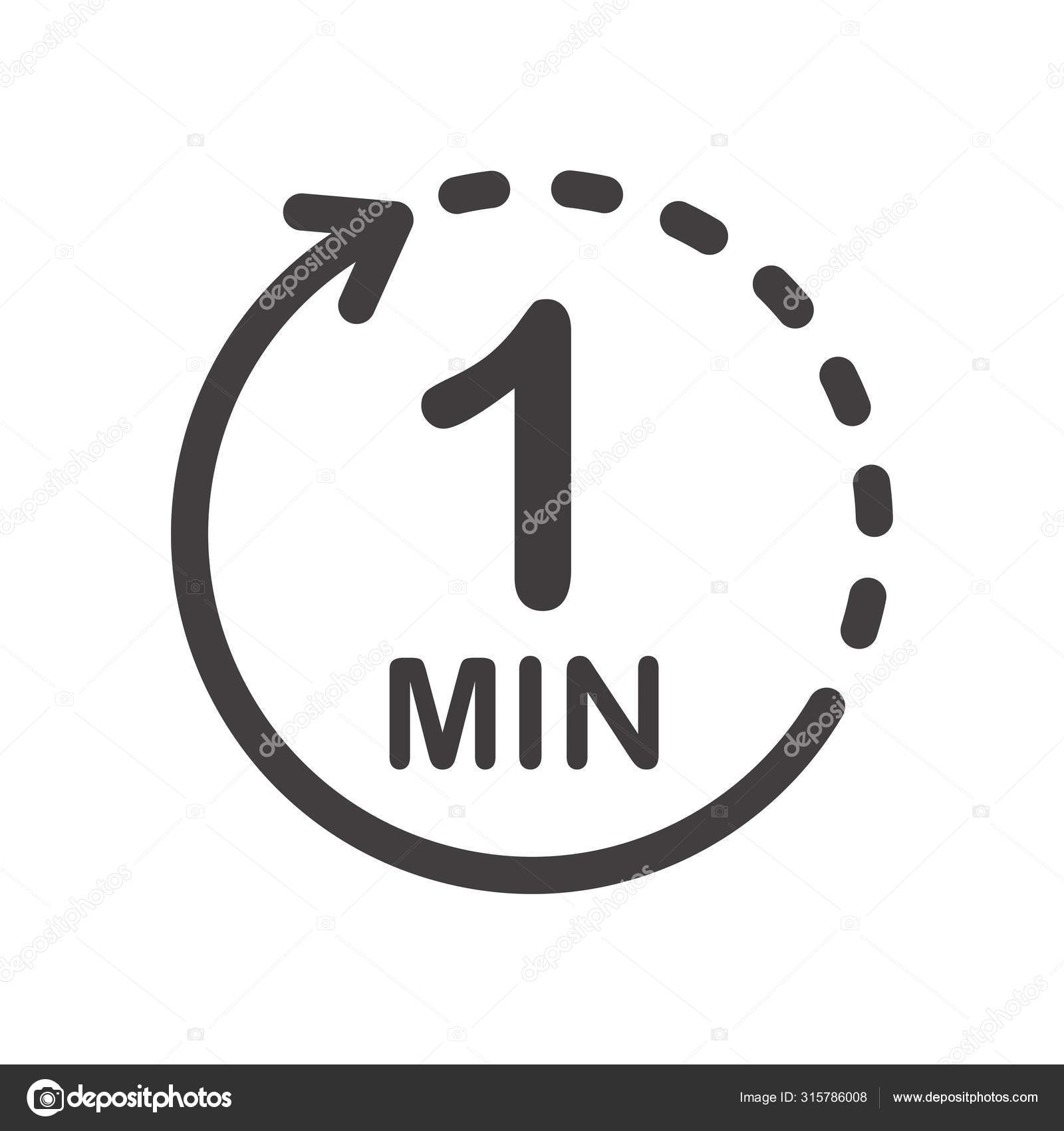 Ícone Minuto Símbolo Para Etiquetas Produtos Diferentes Usos Como Tempo ...