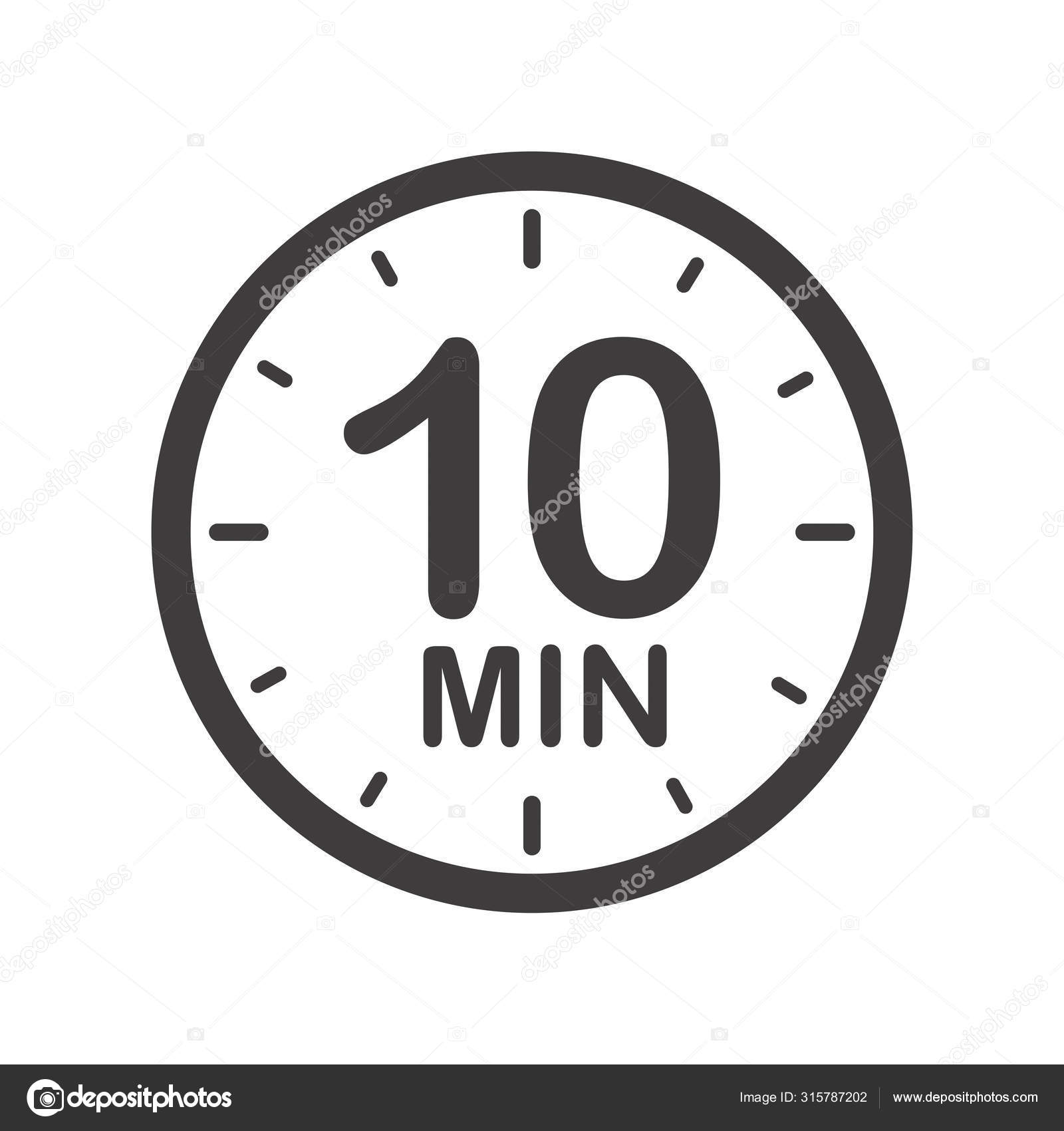 Ten Minutes Icon Symbol Product Labels Different Uses Cooking Time ... Ten Minutes Icon Symbol Product Labels Different Uses Cooking Time ...