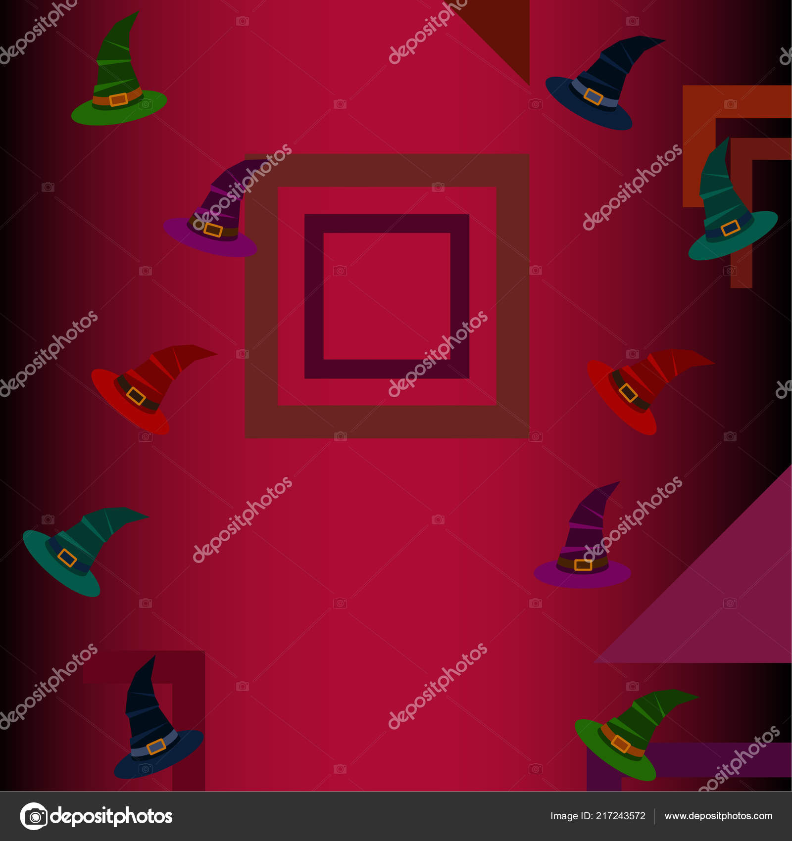 Halloween Witch Hats Vector Background Stock Vector Image by ...