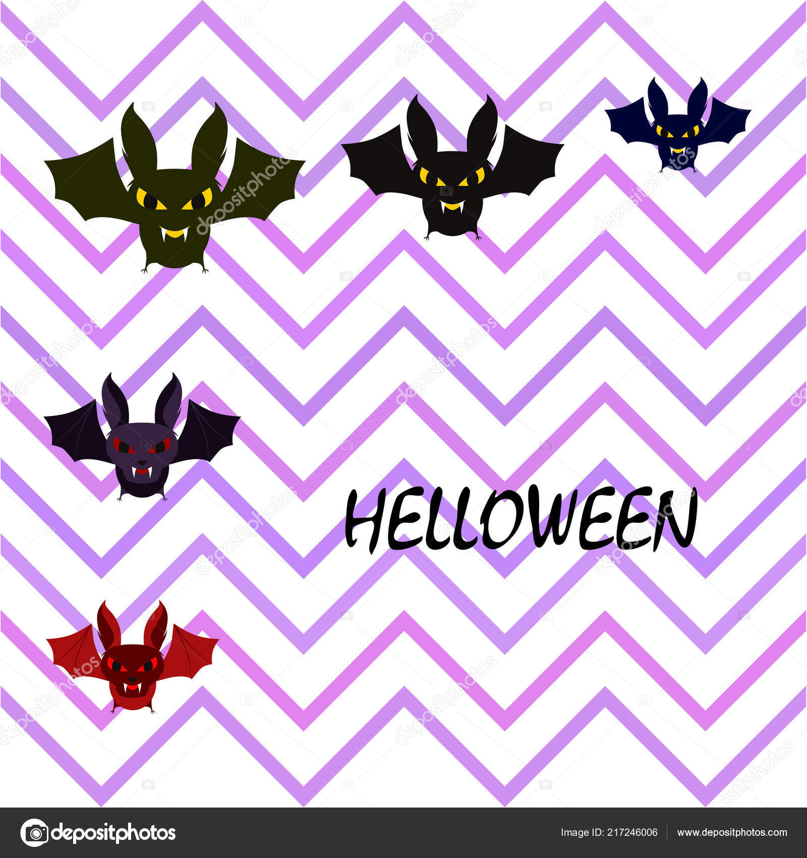 Halloween Bats Background Halloween Poster Vector Illustration Stock ...