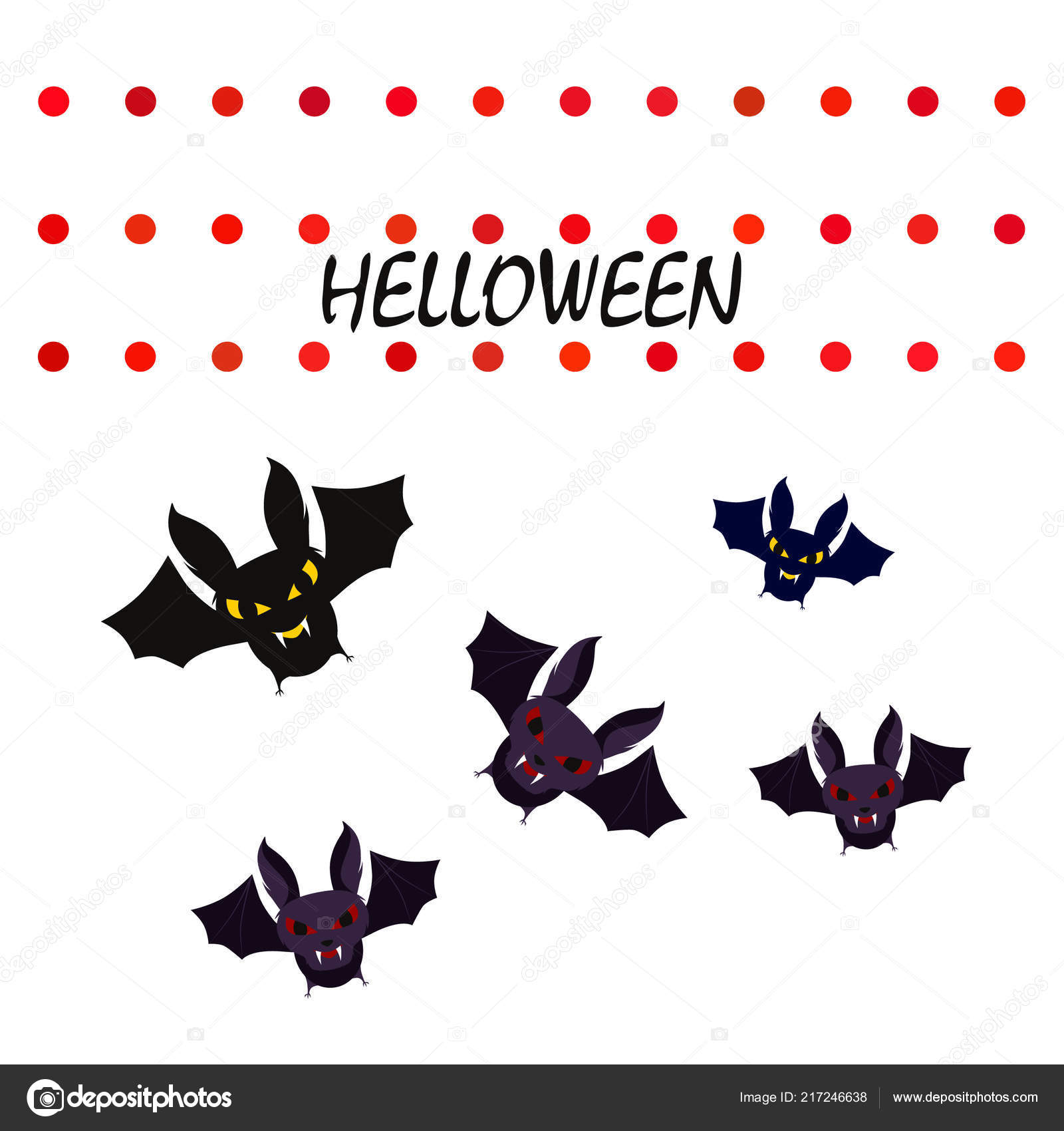 Halloween Bats Background Halloween Poster Vector Illustration Stock ...