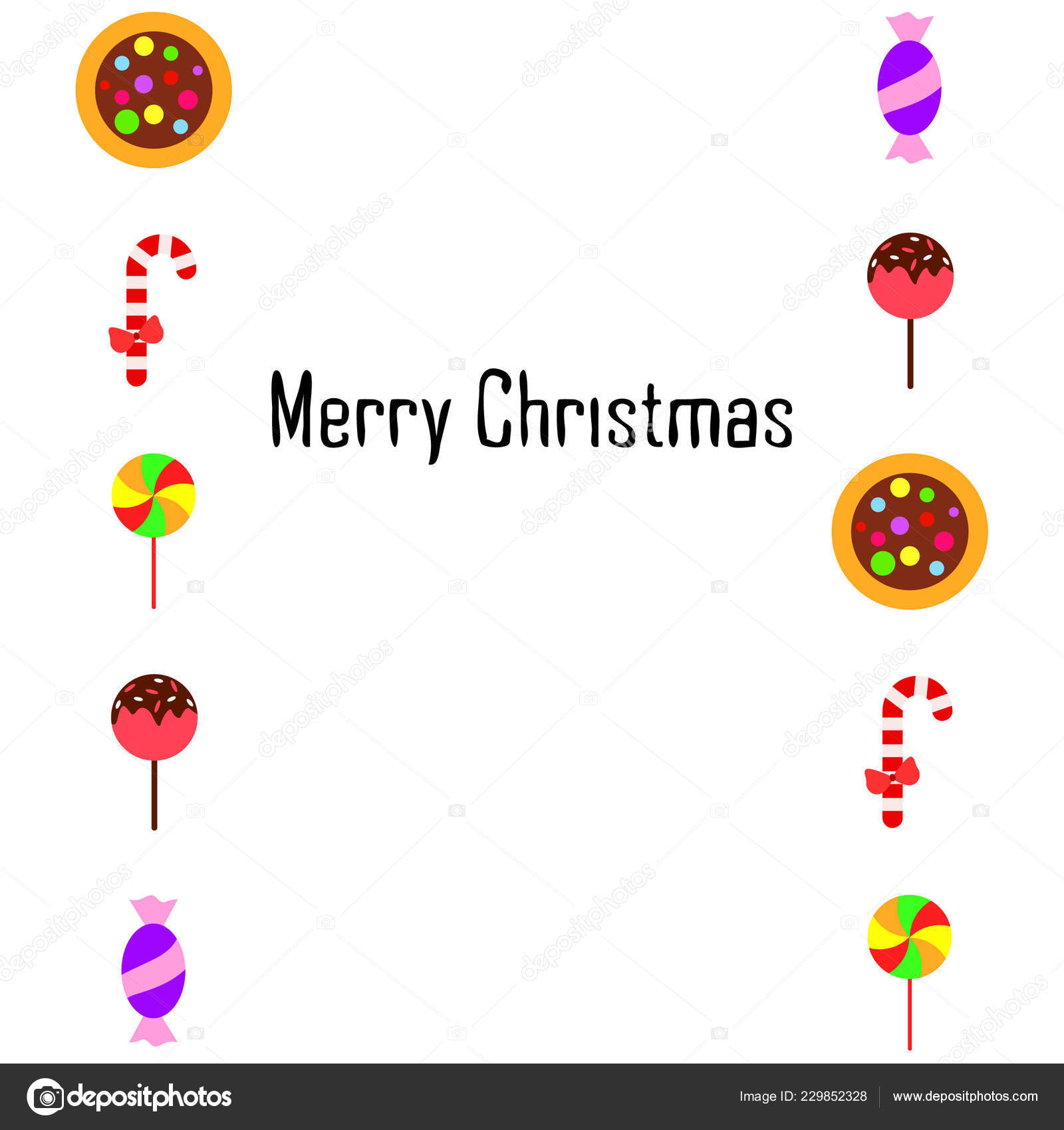 Christmas Card Candies Vector Background Stock Vector by ©natali7ekim ...