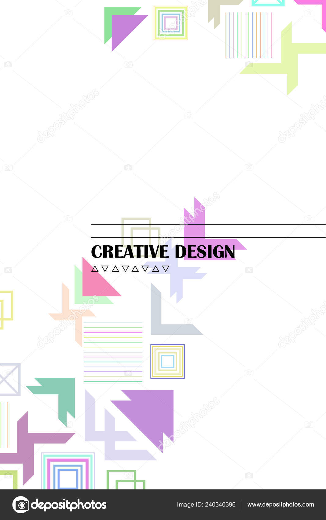 Vector Modern Abstract Geometric Background Brochure Cover Design Stock ...