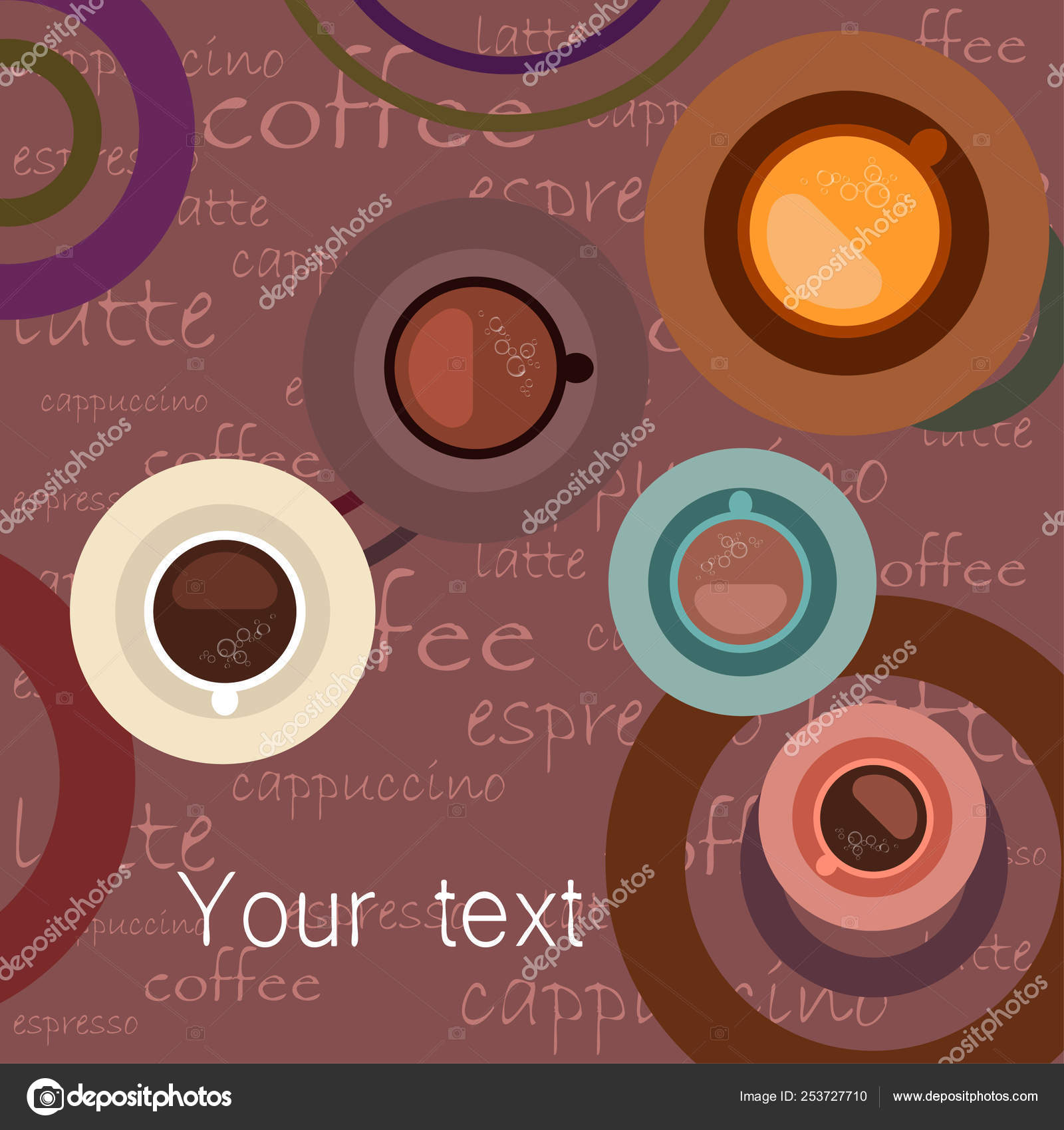 Vector background on a coffee theme. A cup of fresh coffee, Coffee ...