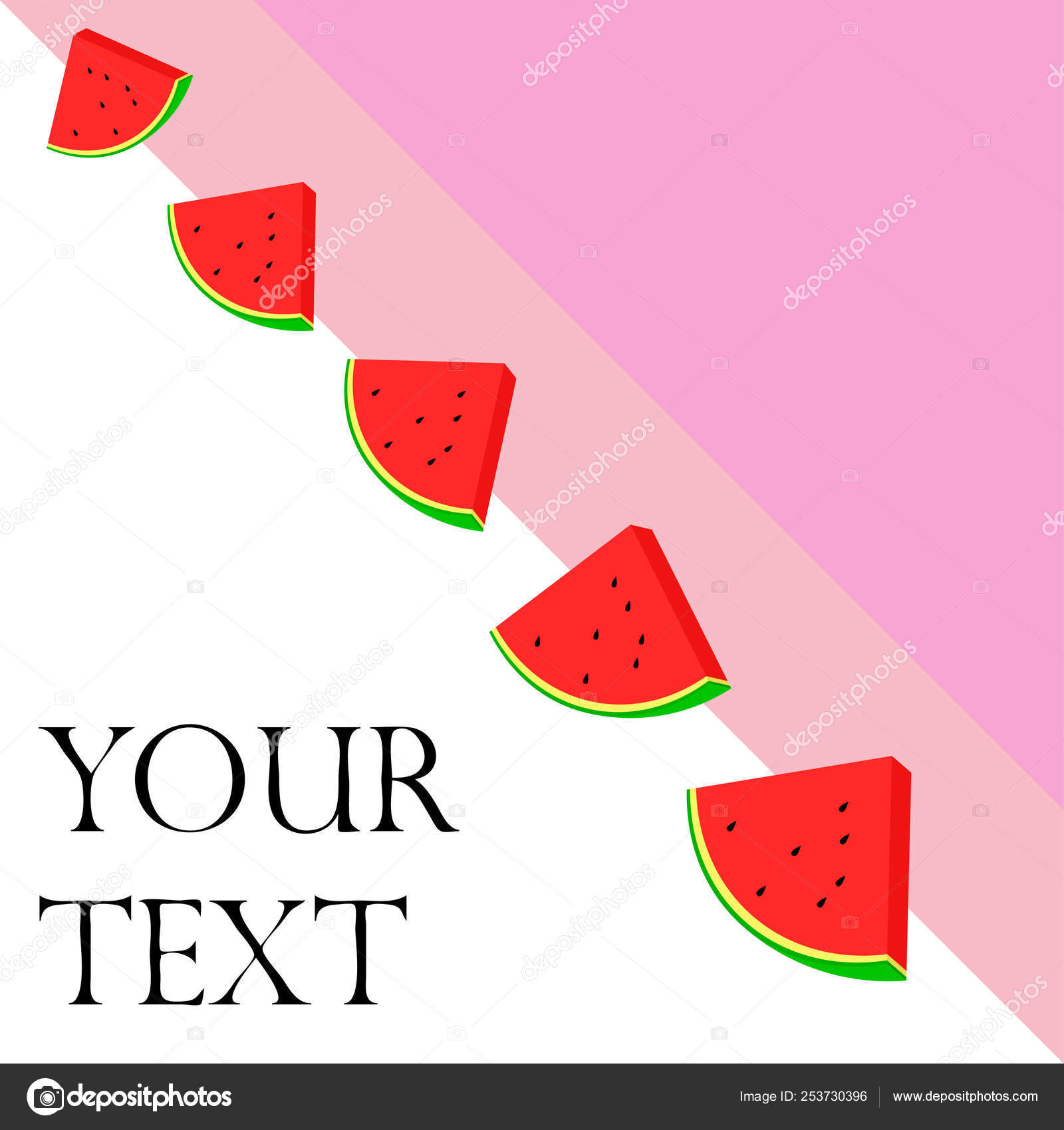 Watermelons Background Copy Space Vector Illustration Stock Vector by ...