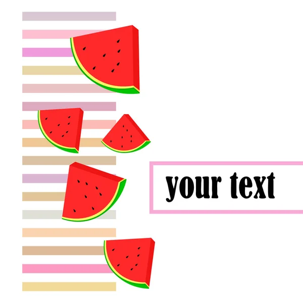 Watermelons Background Copy Space Vector Illustration Stock Vector by ...