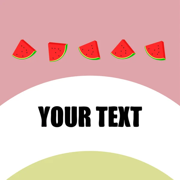 Watermelons Background Copy Space Vector Illustration Stock Vector by ...
