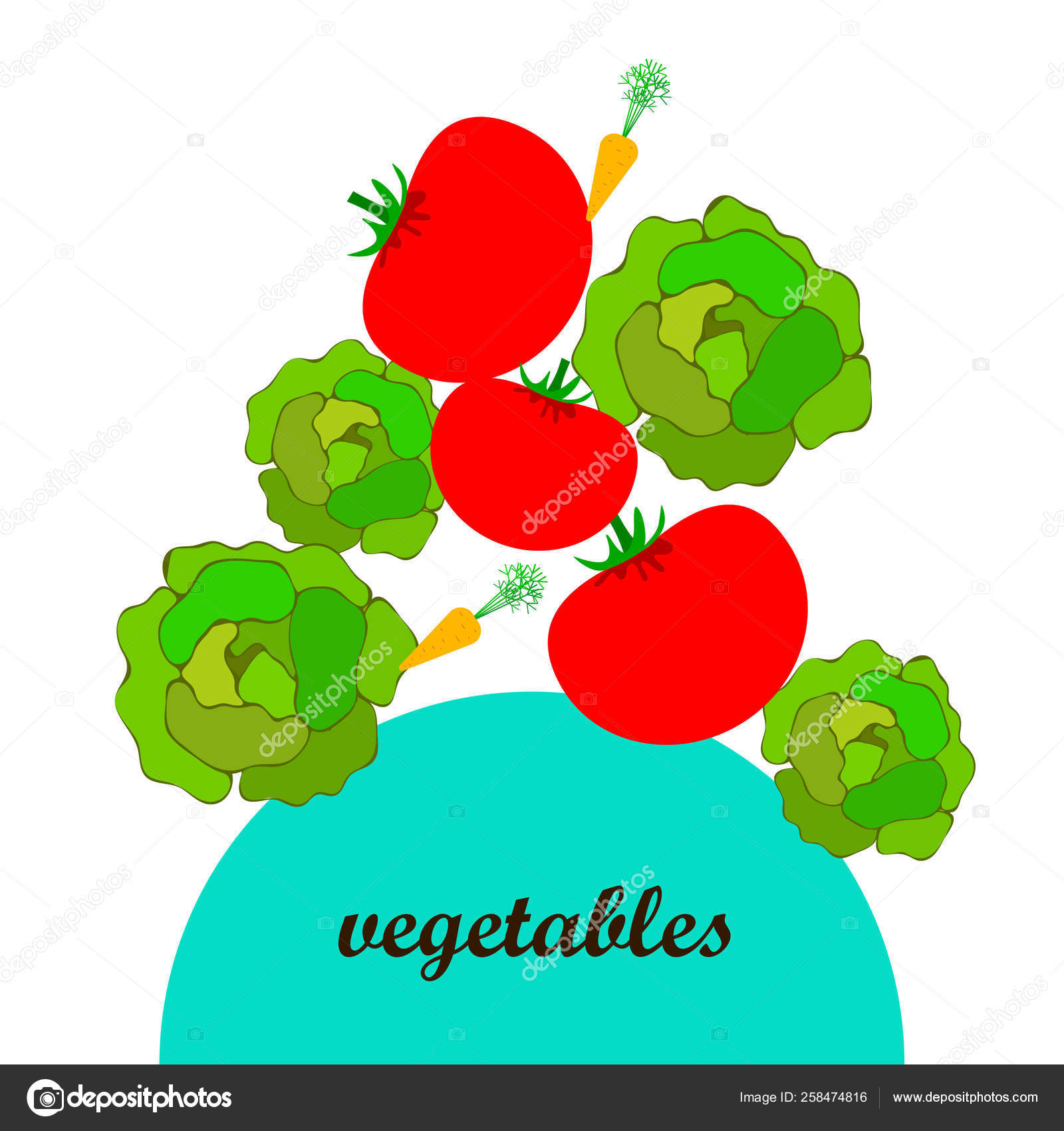Illustration Vegetables Text Vector Stock Vector Image by ©natali7ekim ...
