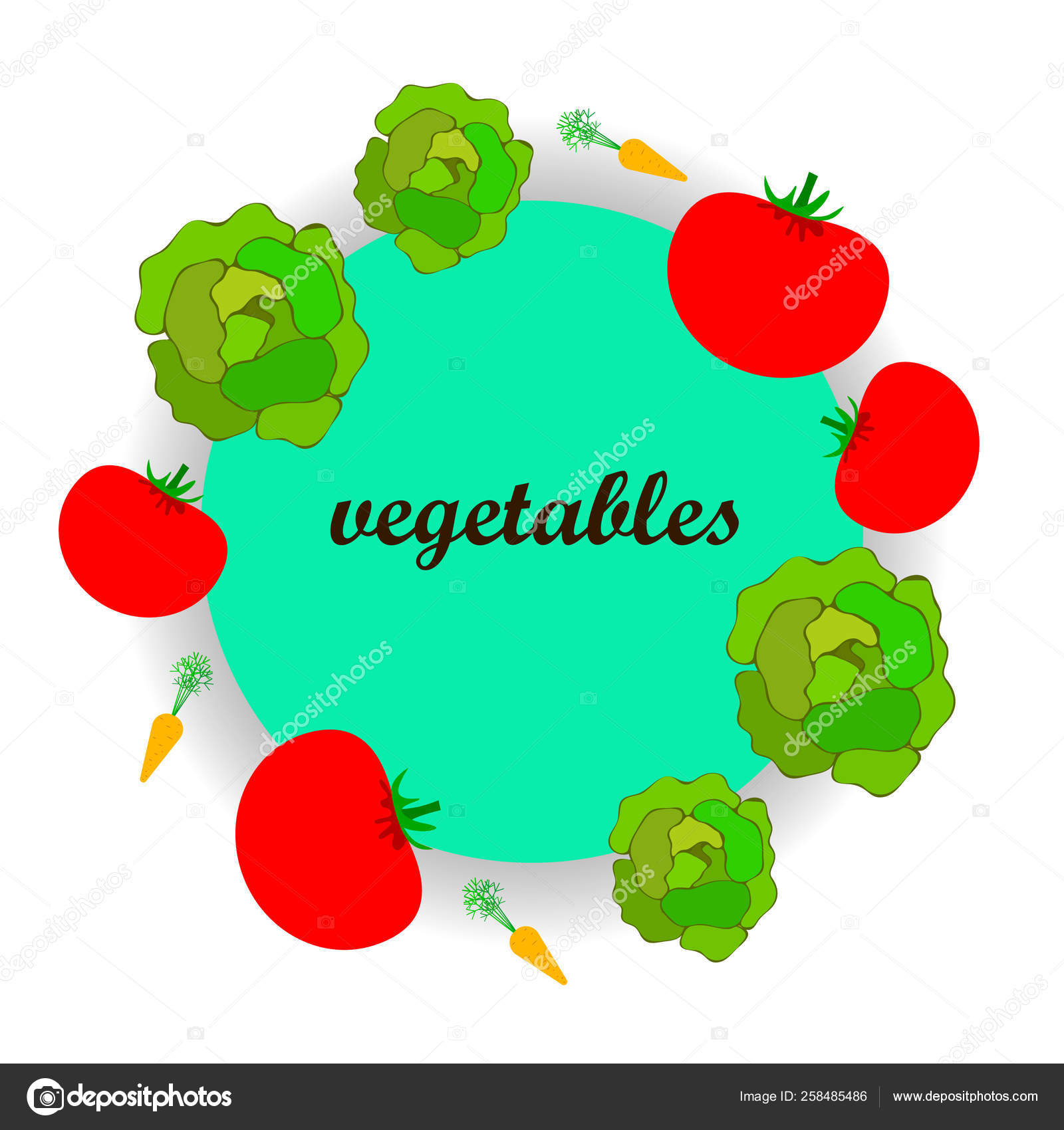Illustration Vegetables Text Vector Stock Vector Image by ©natali7ekim ...