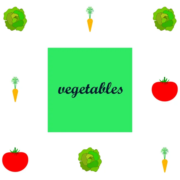 Simple Illustration Colorful Vegetables Vector Stock Vector by ...