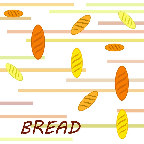 Bakery background. Line graphics. The collection of bread. Bread House ...