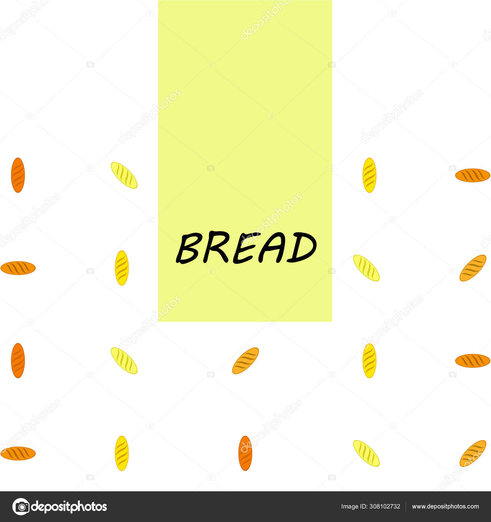 Bakery background. Line graphics. The collection of bread. Bread House ...
