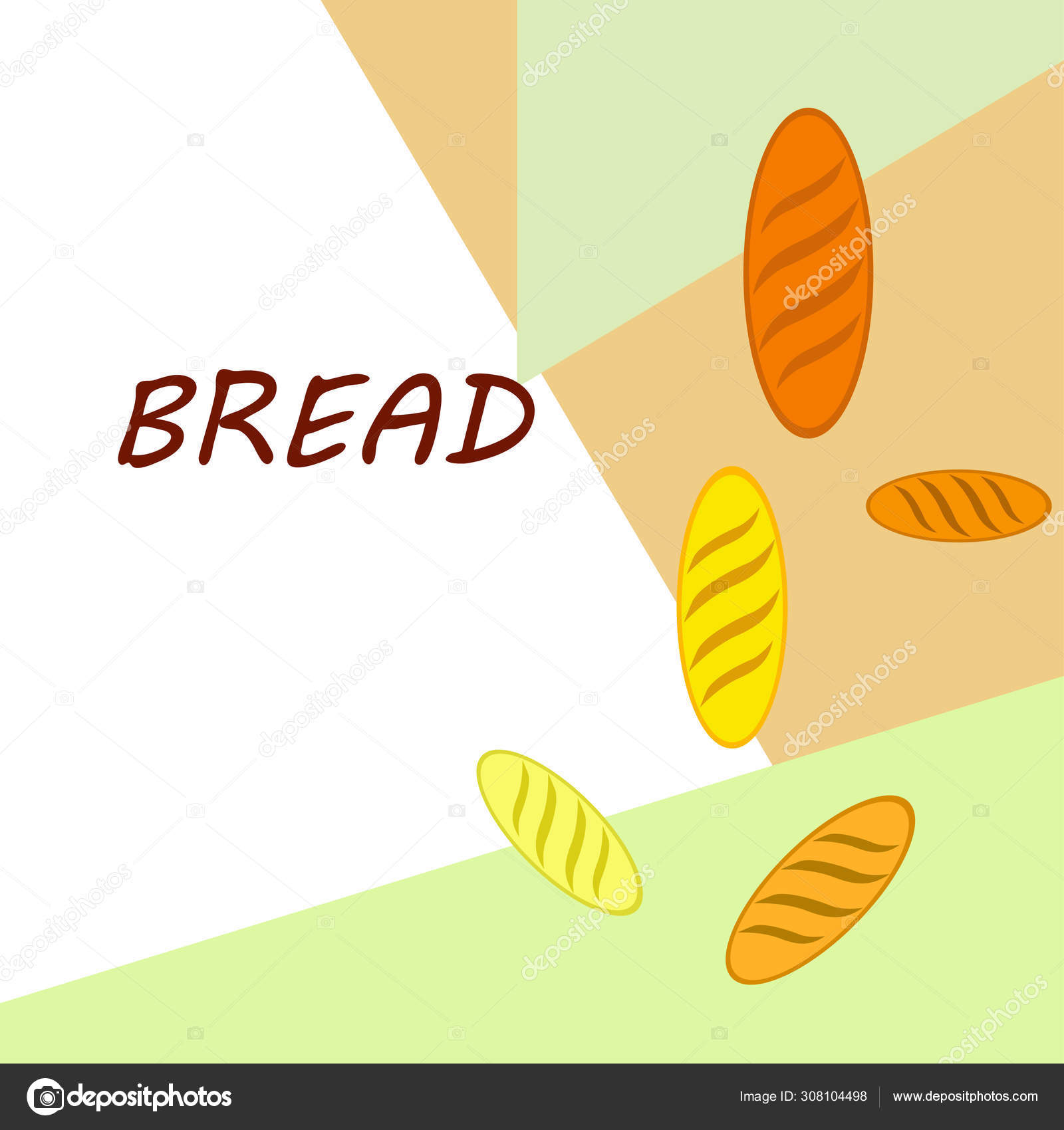 Bakery background. Line graphics. The collection of bread. Bread House ...