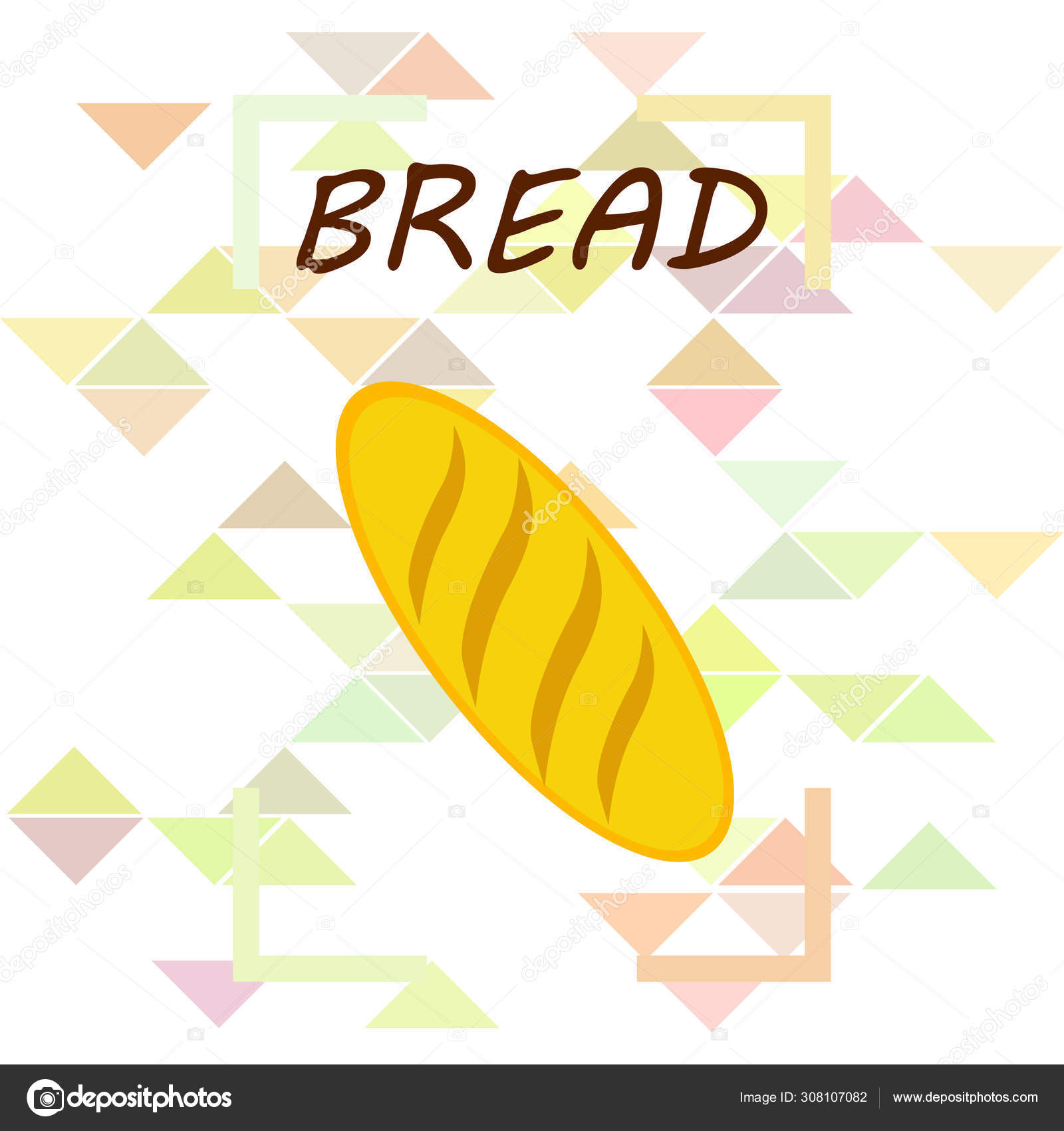 Bakery background. Line graphics. The collection of bread. Bread House ...