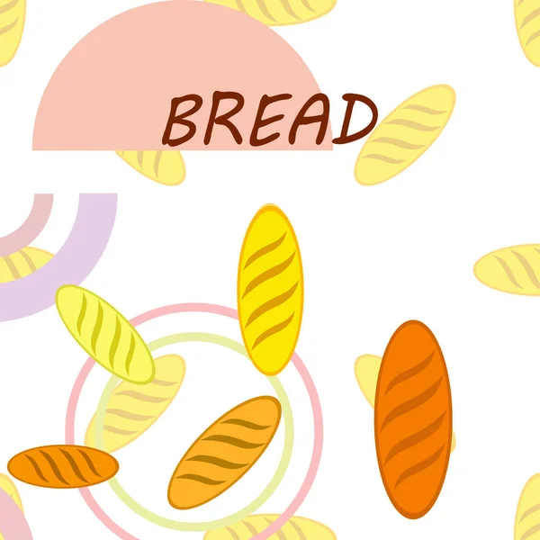 Bakery background. Line graphics. The collection of bread. Bread House ...