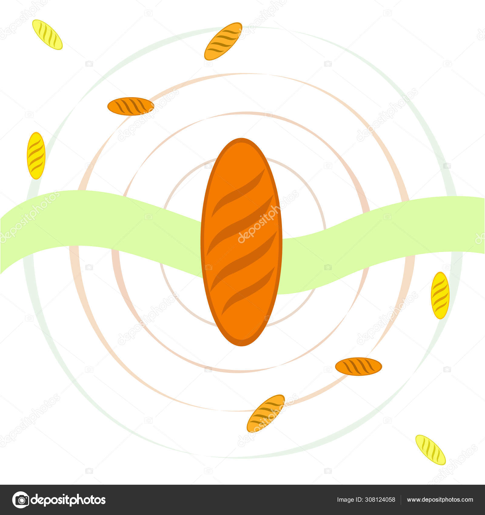 Bakery background. Line graphics. The collection of bread. Bread House ...