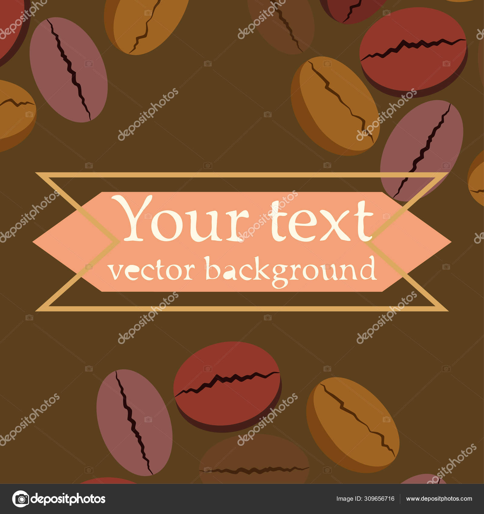 Coffee grains. Drinks menu for restaurant, vector background. Stock ...
