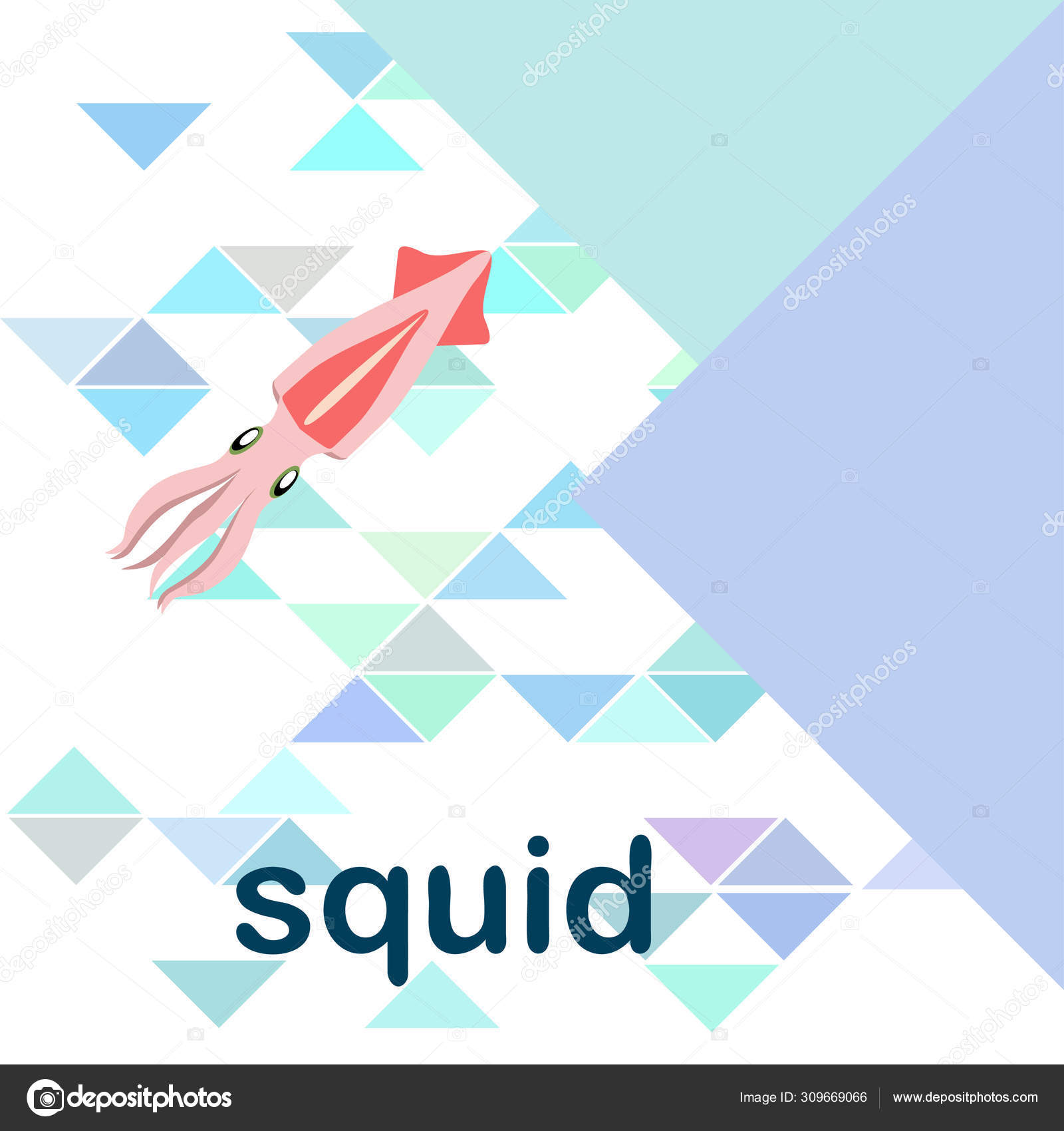 Marisco fresco de lula. Vector backgroung. Design de comida e ...