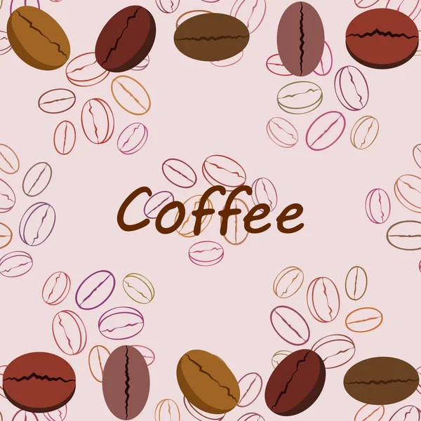 Coffee grains. Drinks menu for restaurant, vector background. Stock ...