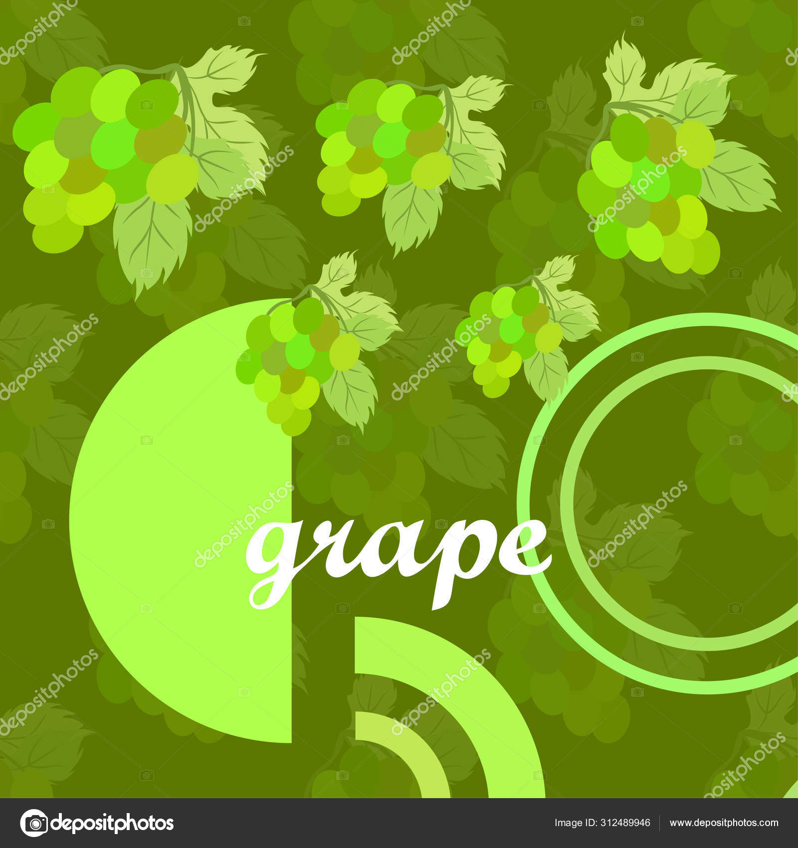 Grape with leaf. Vector elements for design Stock Vector Image by ...