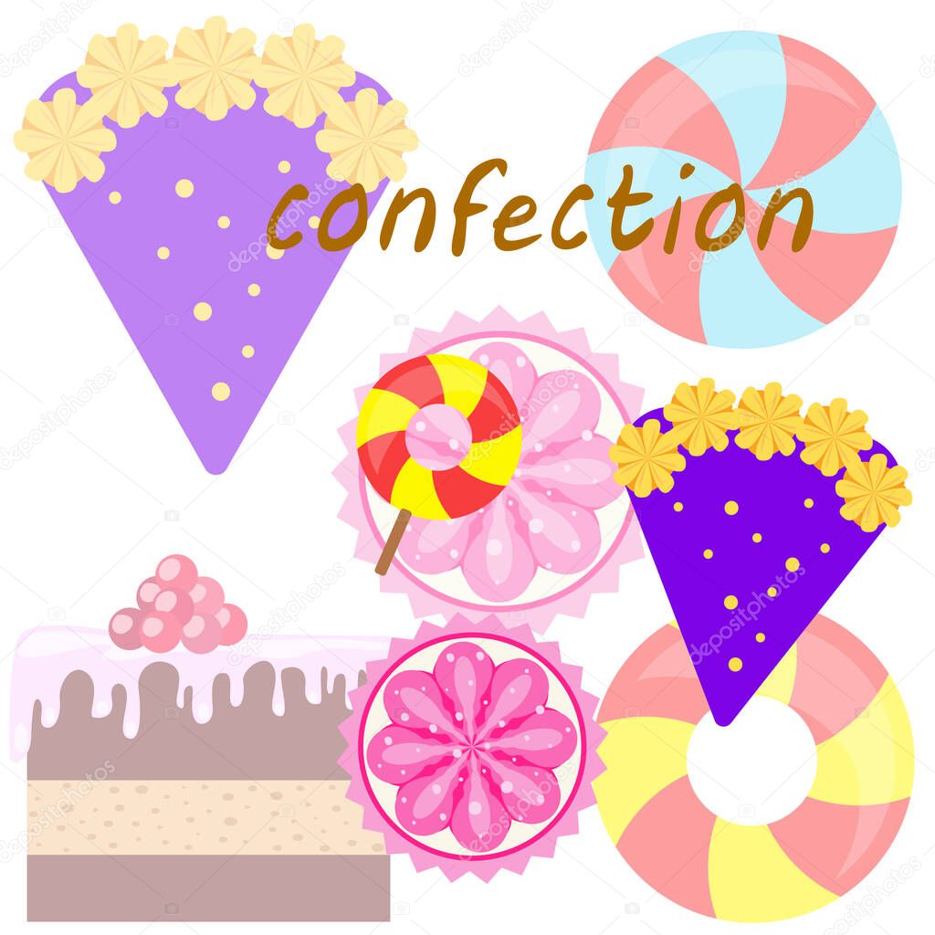 Inicio panader a vector ilustraci n de pastel de cumplea os, capcake y dulces. Idea de dise o ...
