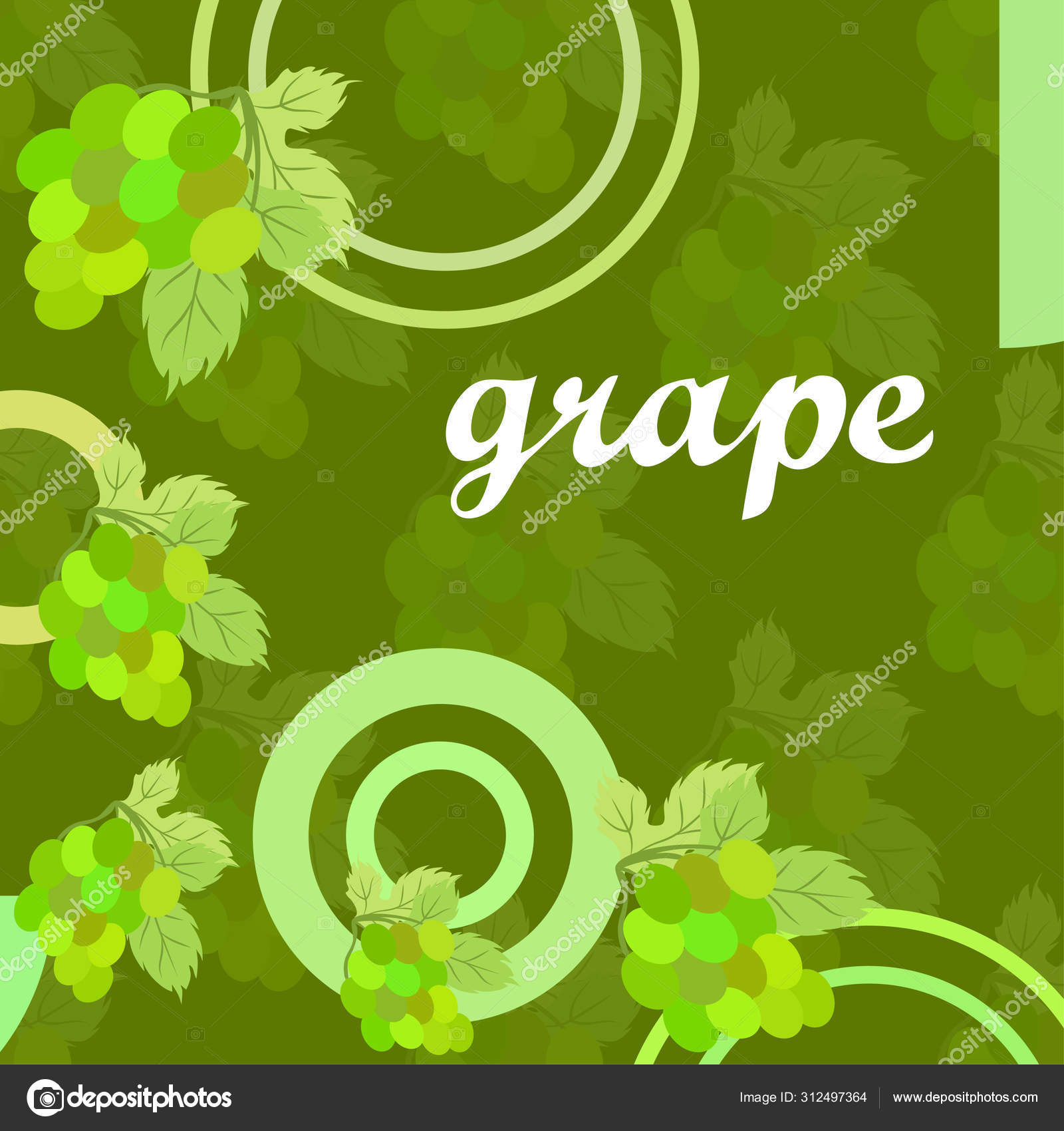 Grape with leaf. Vector elements for design Stock Vector by ...