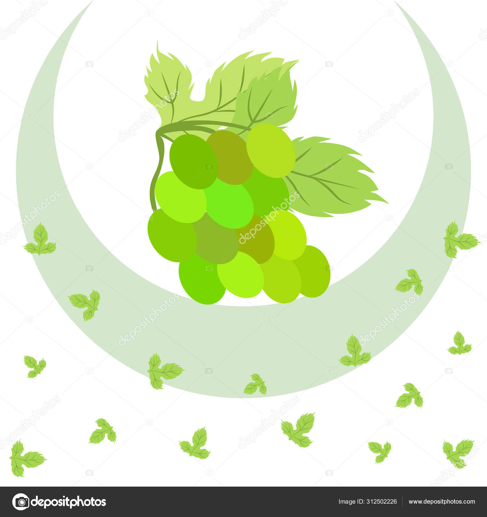 Uva com folha. Elementos vetoriais para projeto Vetor de stock de ...