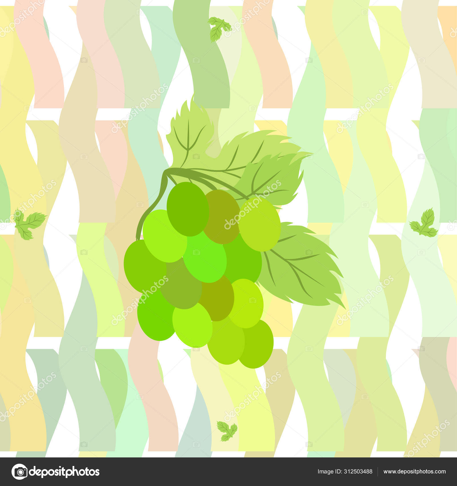 Grape with leaf. Vector elements for design Stock Vector Image by ...