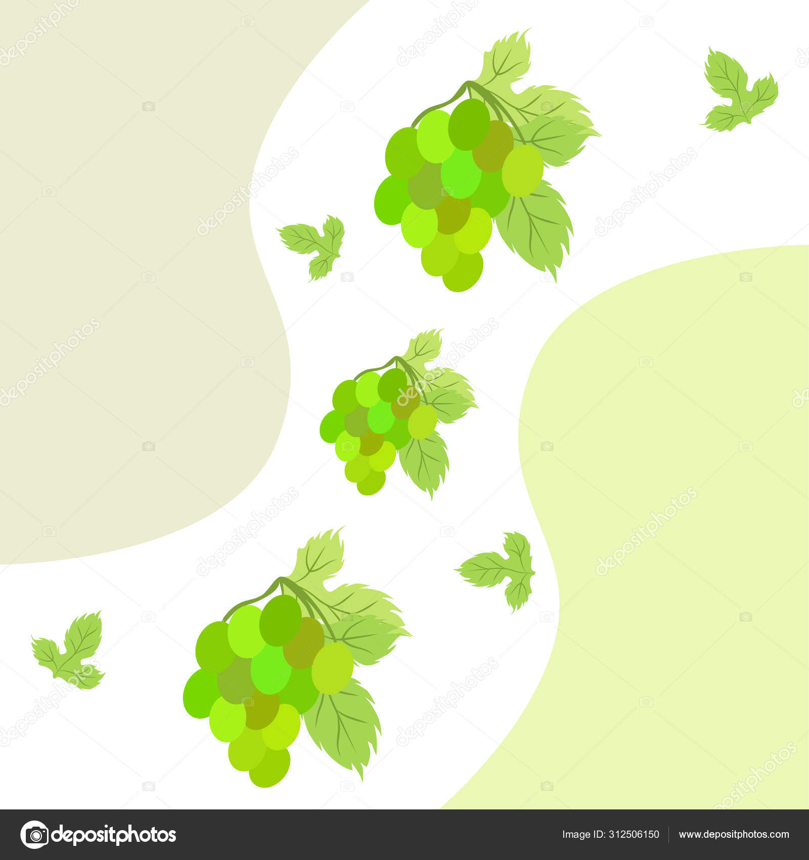 Grape with leaf. Vector elements for design Stock Vector Image by ...