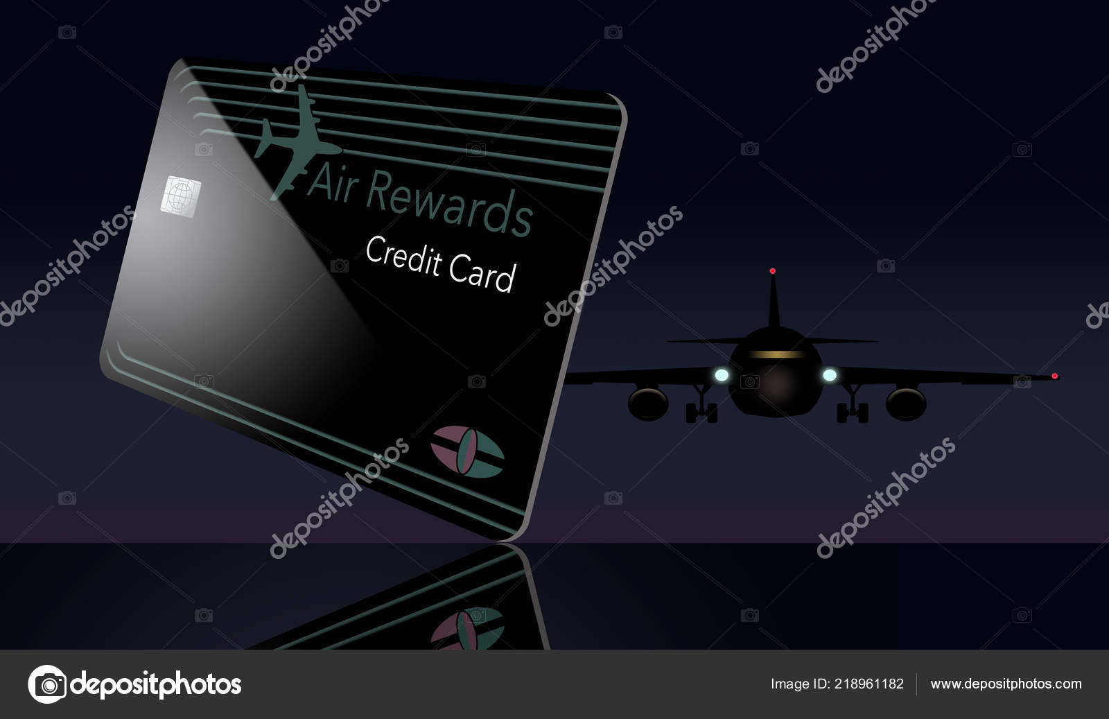 Here Modern Design Air Miles Rewards Credit Card Shows Card Stock Photo ...