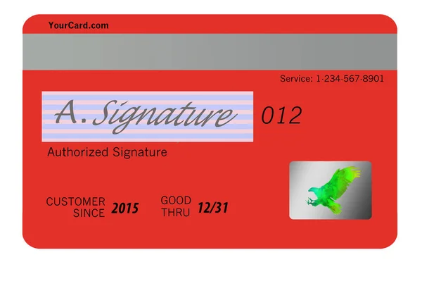 Here is an illustration that features the security features on a credit ...