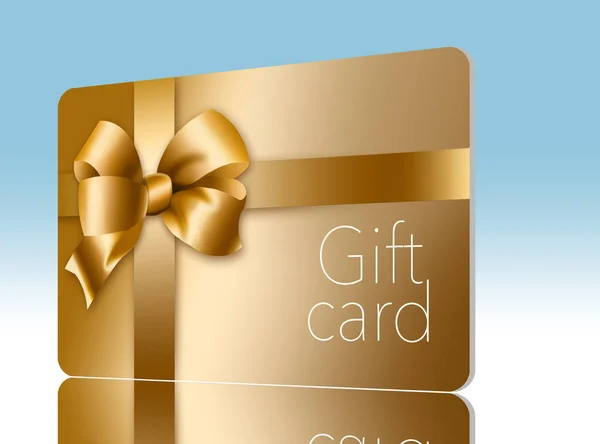 Gold Gift Card Gold Bow Ribbon Pictured Here Isolated Background ...