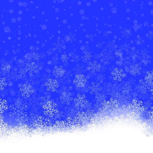 Snowflakes Pattern on Blue Background. Winter Christmas Decorative ...