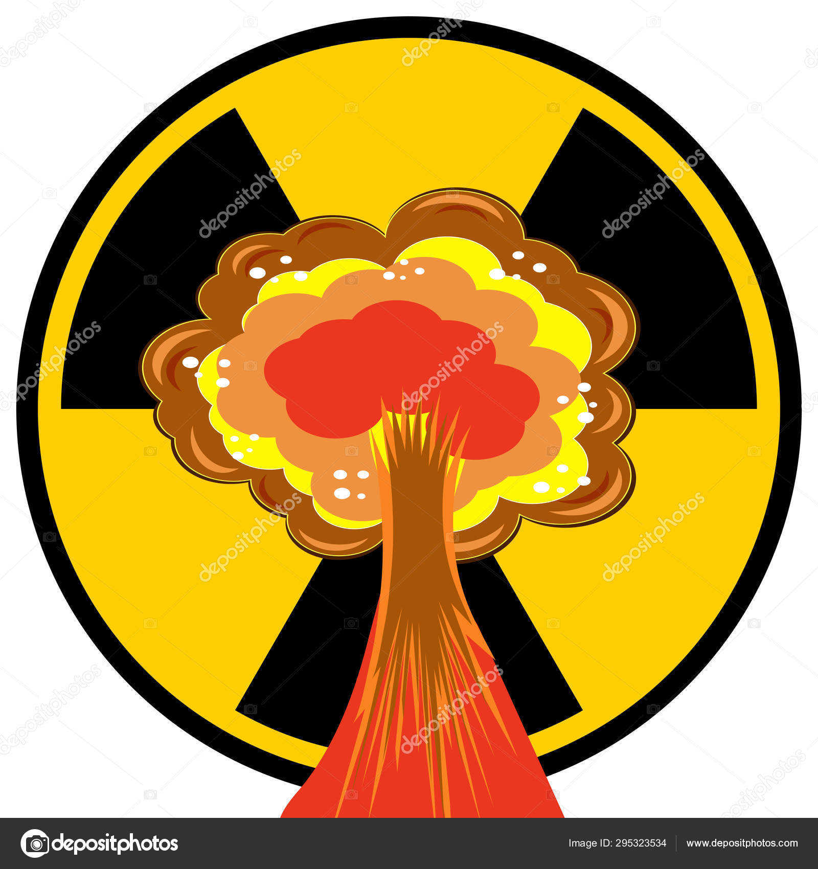 Cartoon Paddestoel Explosie