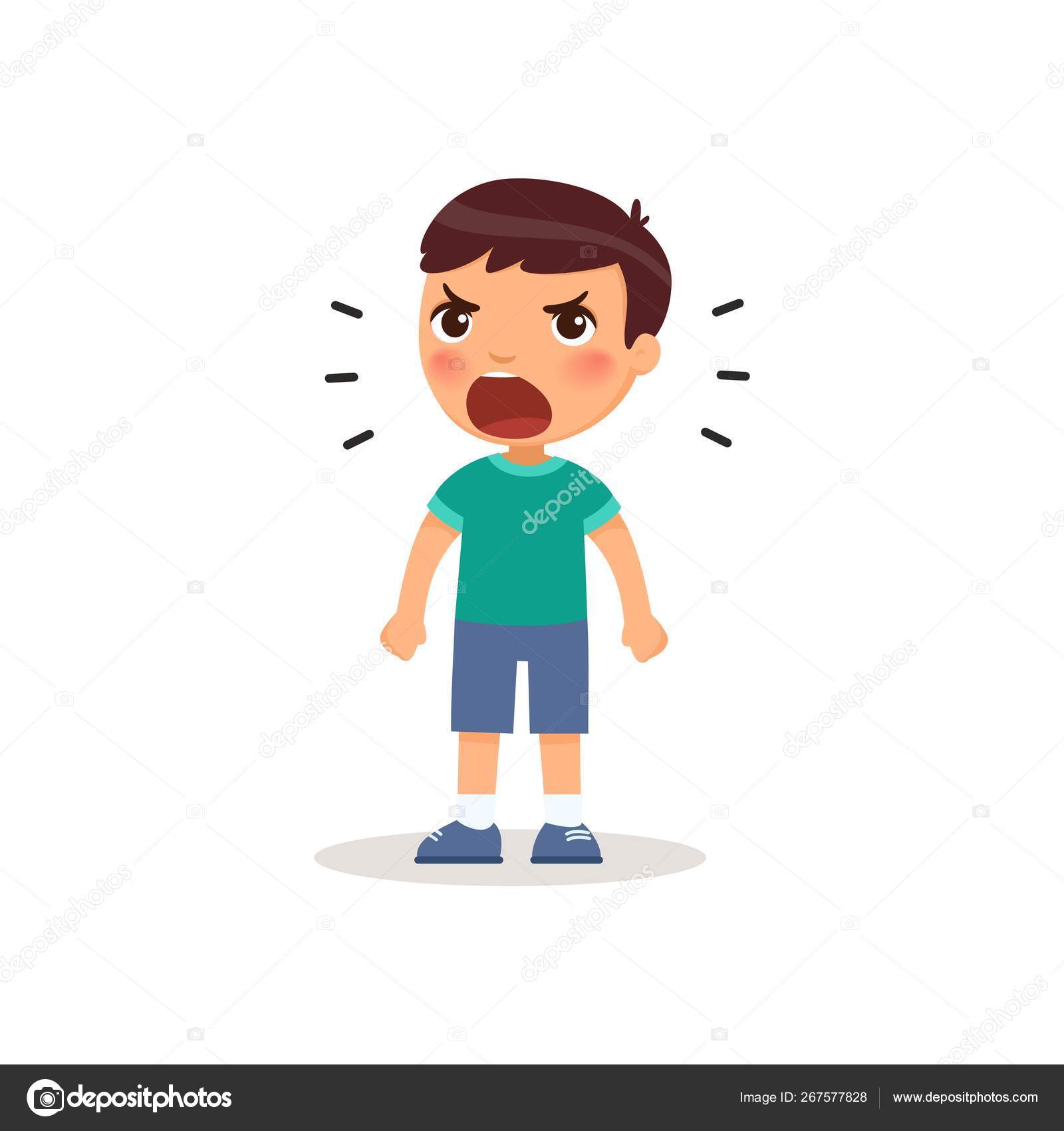 Boy Yelling Clipart