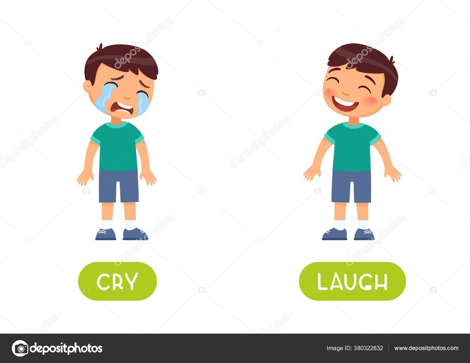 Happy And Sad Boy Clipart