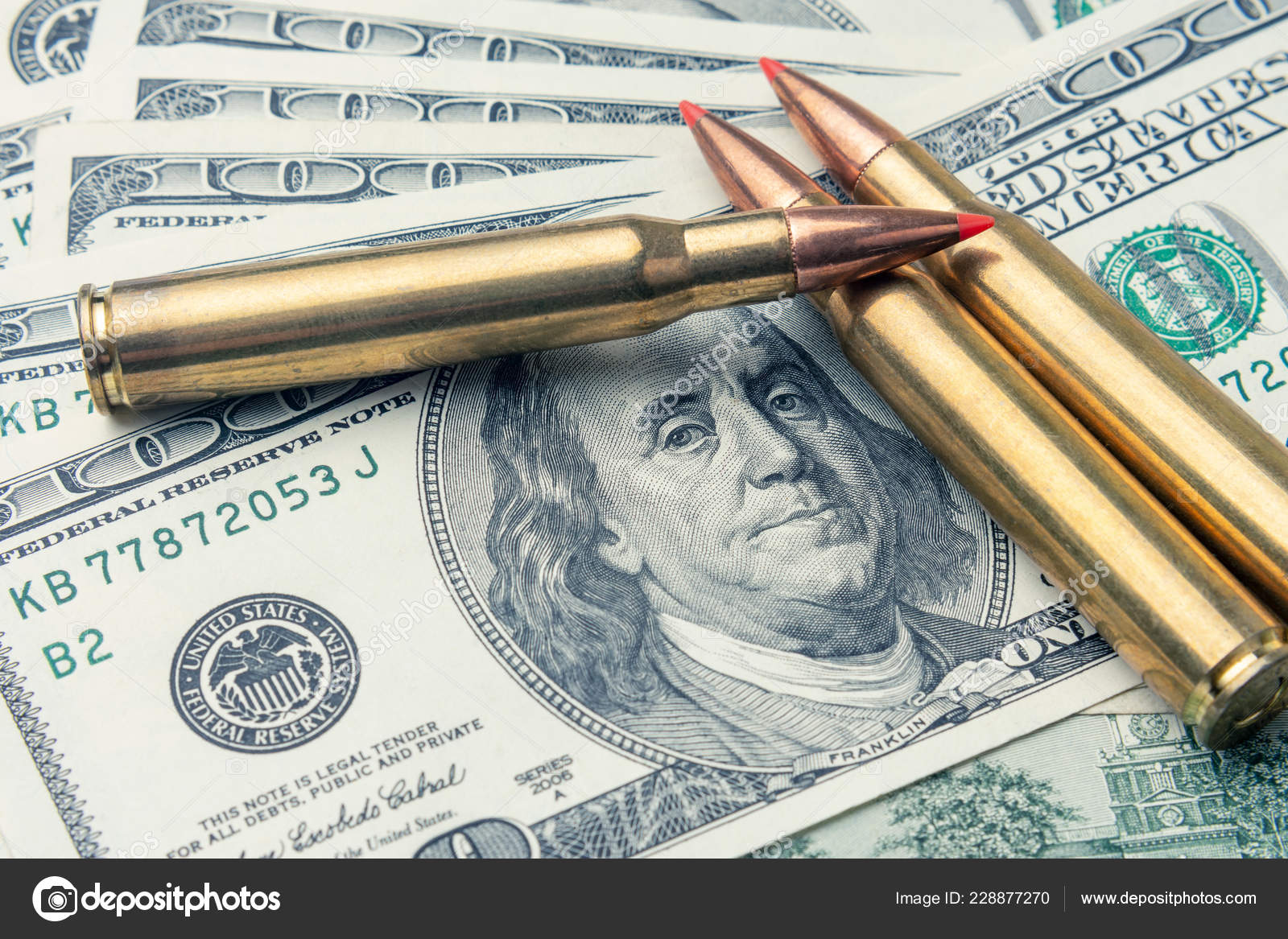 Banknotes Dollars Fighting Bullets Close Concept War Money — Stock ...