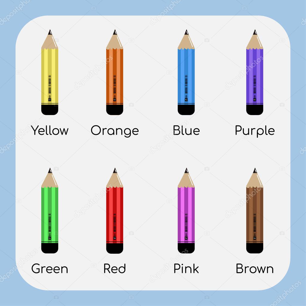 Colores colección de tarjetas de vocabulario y sus nombres con imágenes ...