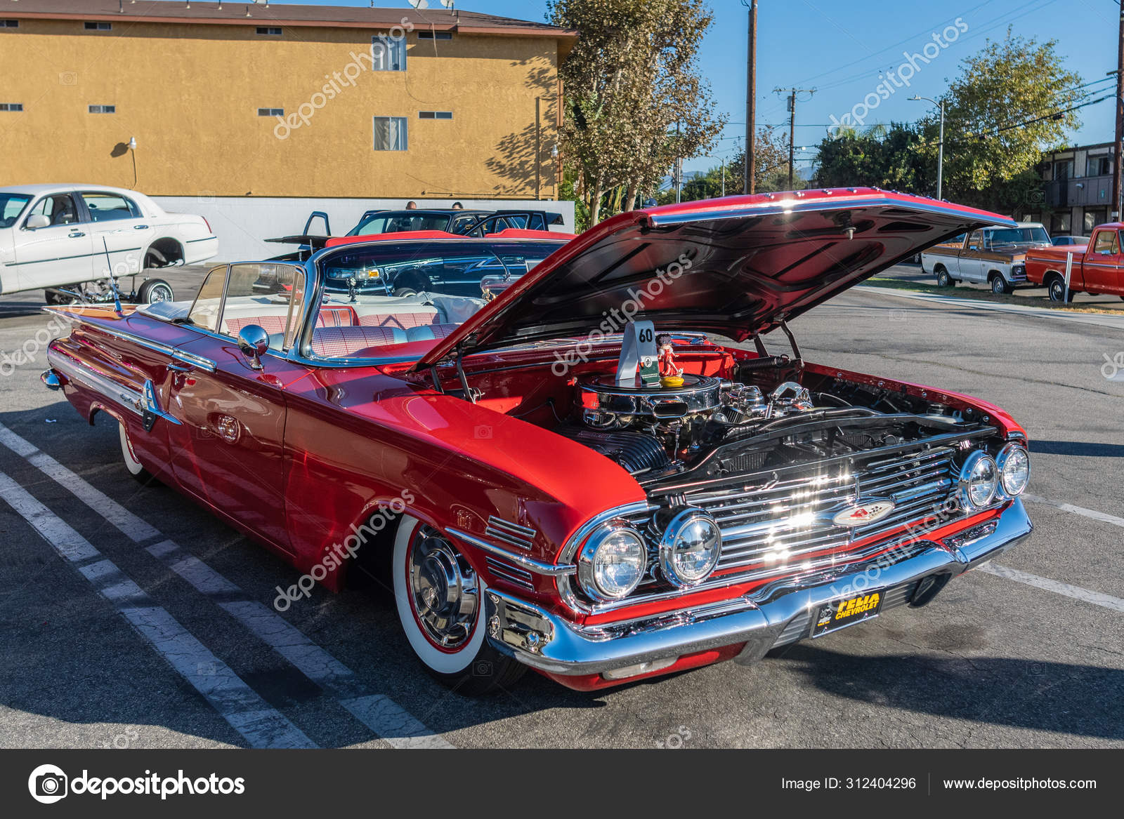 Chevrolet Impala Convertible on display during Galpin car show. — Stock ...