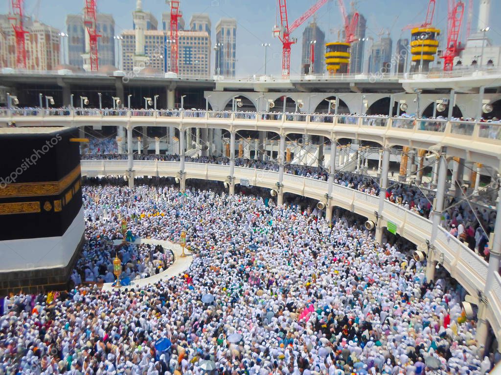 MECCA, ARABIA SAUDITA - 05 DE MAYO DE 2018: Amplia vista panorámica de ...