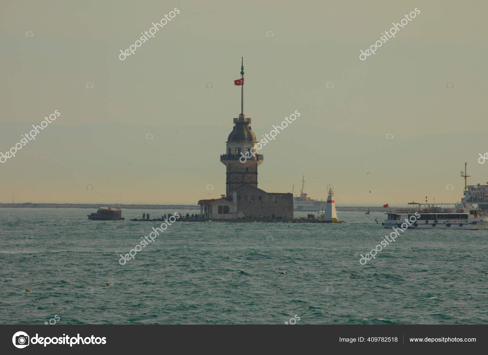 Metropolitan Istanbul View Maiden Tower Hagia Sophia Sultanahmet Mosque ...