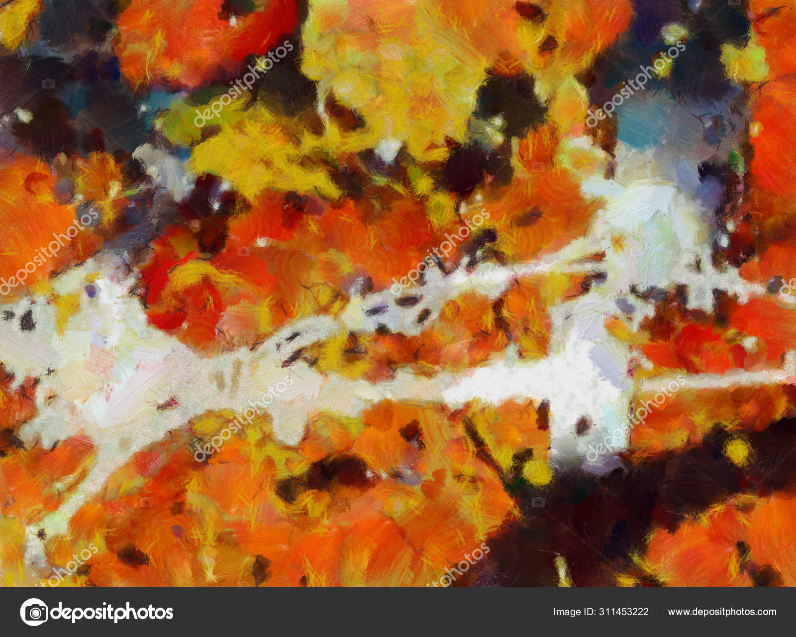 Original abstract painting at canvas. Mixed media pattern. Hand Stock ...