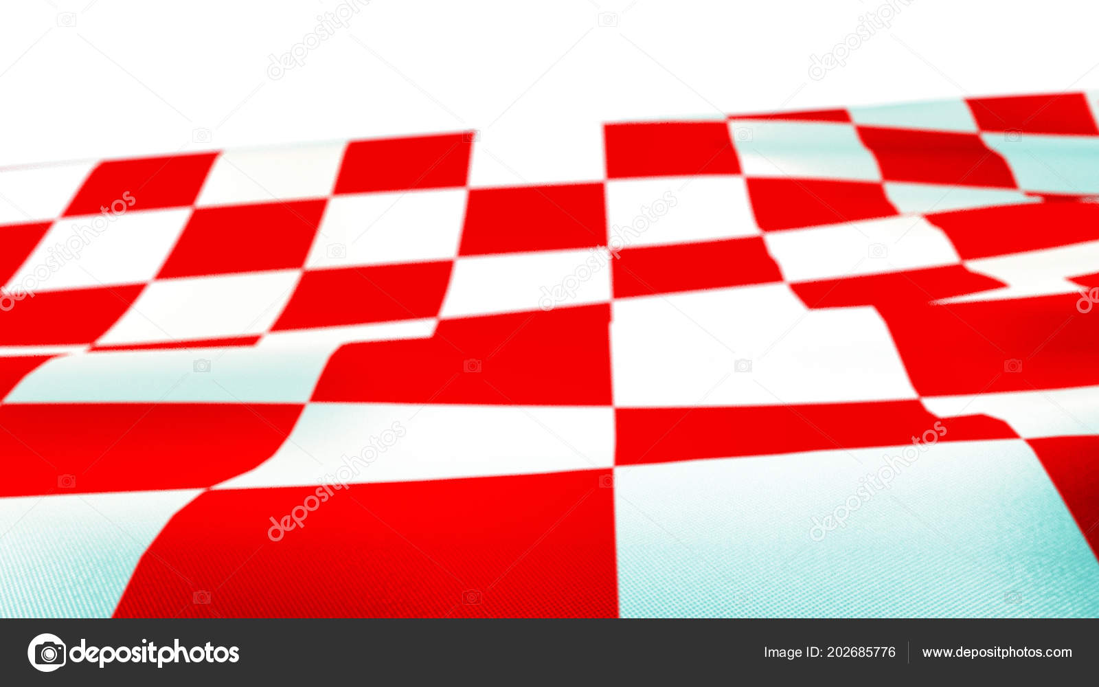 Close Croatian Red White Check Board Waving Flag Stock Photo by ...