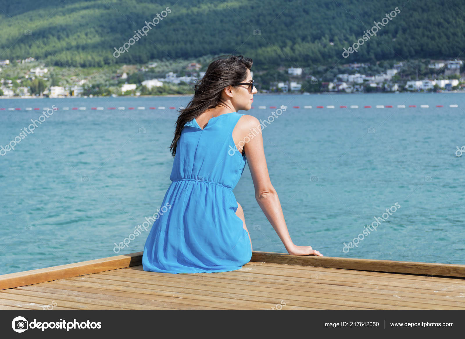 Beautiful Woman Relaxing Amazing Background Stock Photo by ...