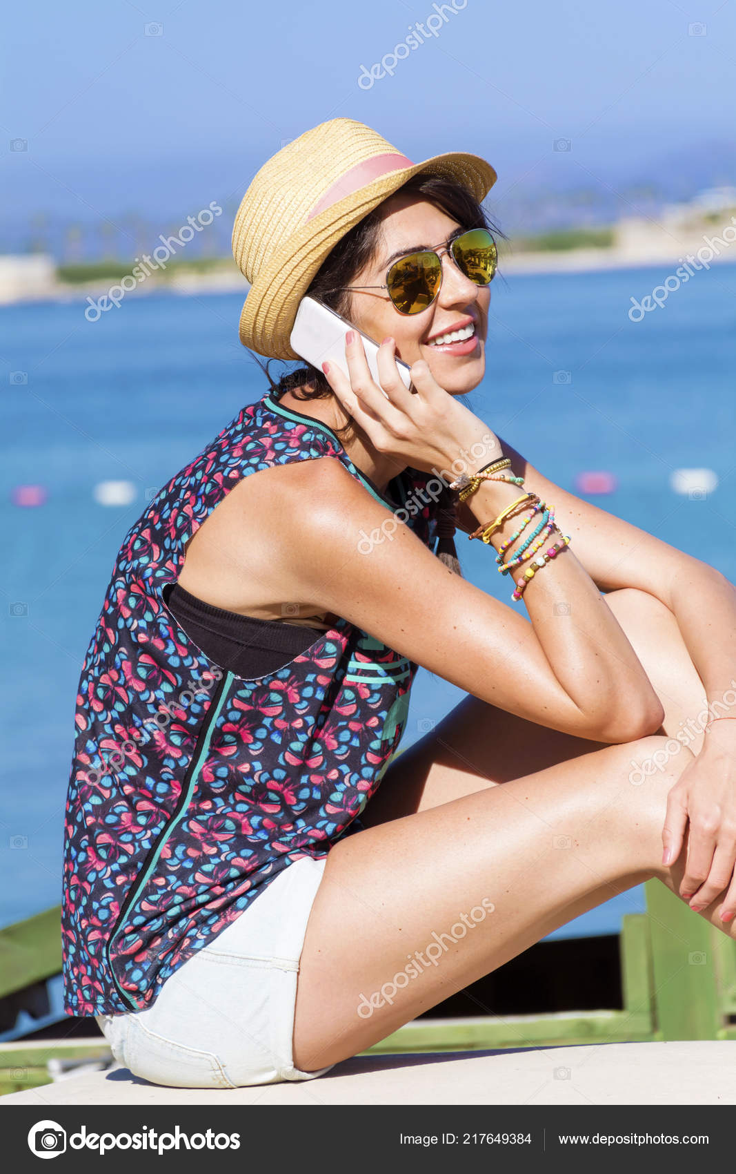 Beautiful Woman Relaxing Amazing Background Stock Photo by ...