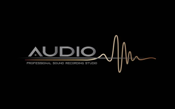 Audio Dance Music Logo Concept Sound Wave Recording Studio Emblem Stock ...